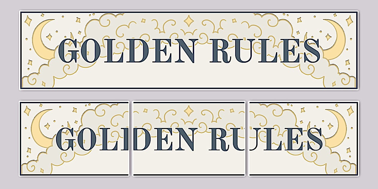Celestial-Themed Golden Rules Display Banner (teacher made)