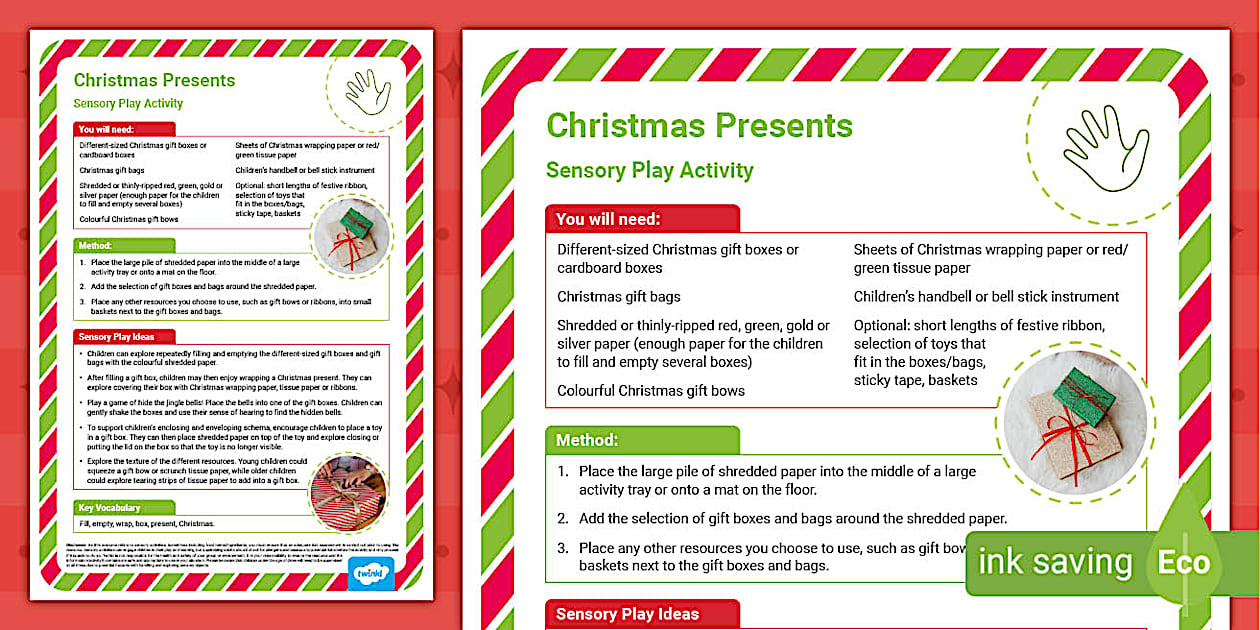 Christmas Presents Sensory Play Activity | Twinkl - Twinkl