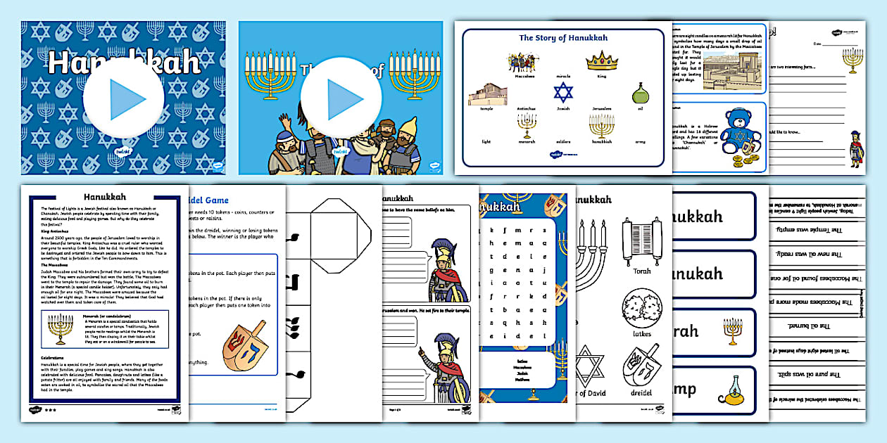 KS1 Hanukkah Resource Pack (teacher made) - Twinkl