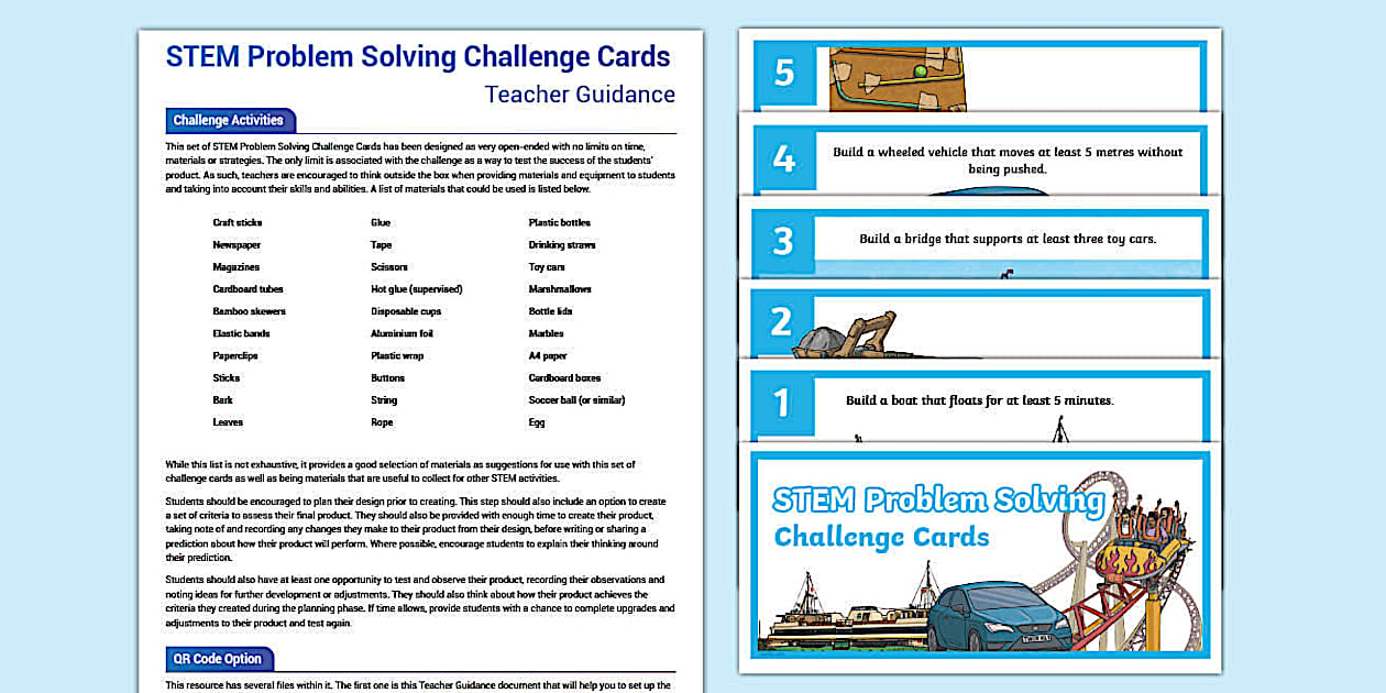 STEM Problem Solving Challenge Cards Ι Years 3-6 STEM
