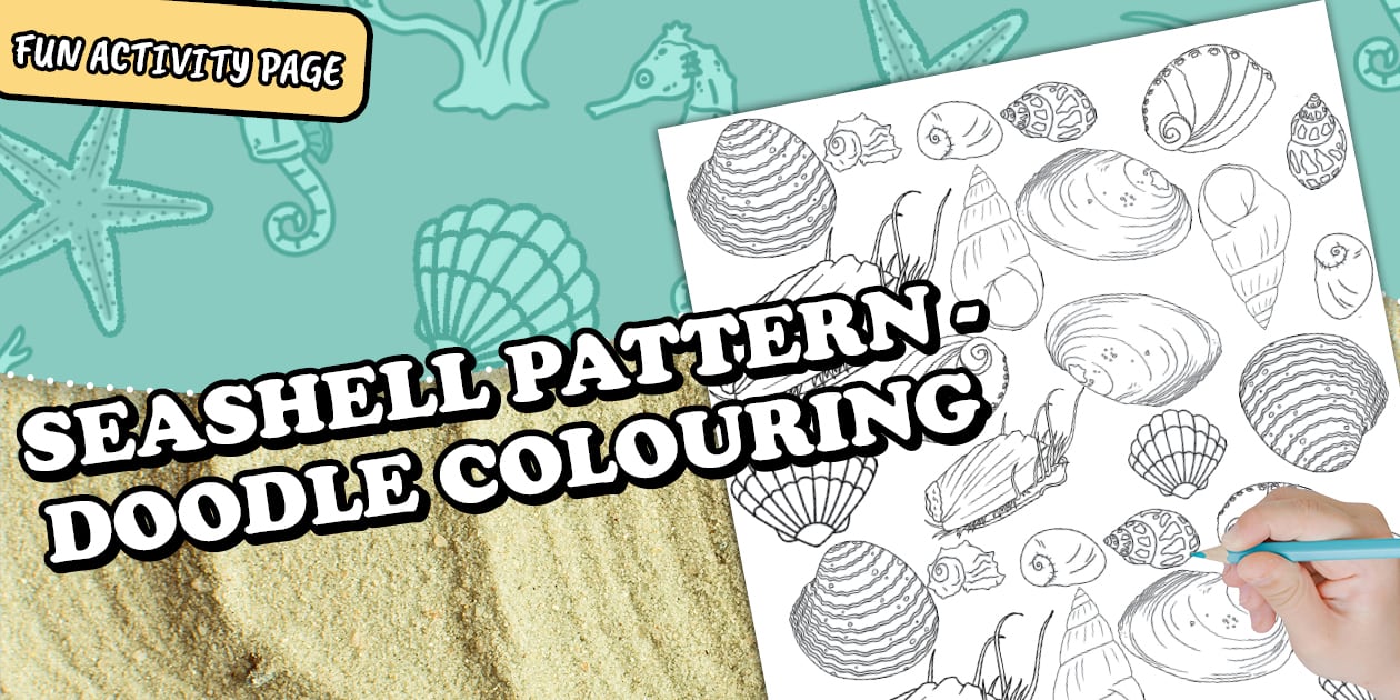 Foundation Phase Life Skills - Seashell Pattern - Doodle Colouring ...