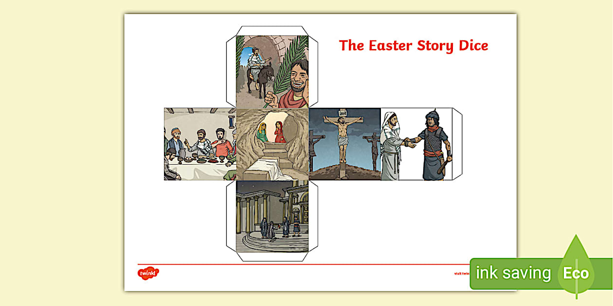 Easter Story Dice (teacher made) - Twinkl