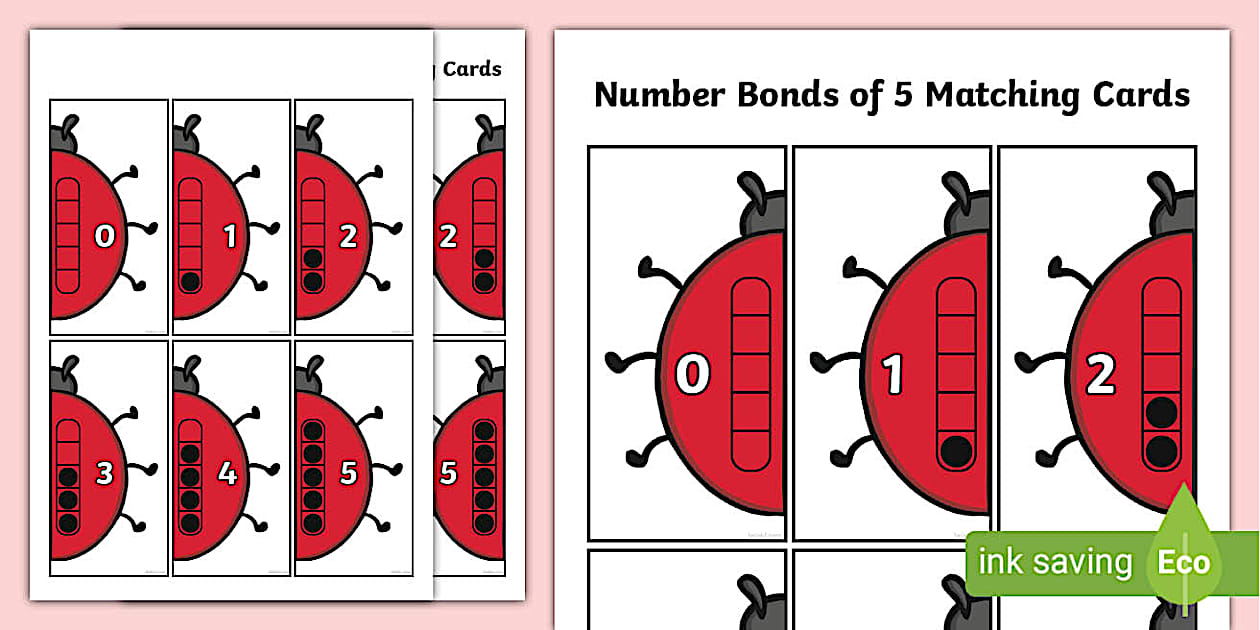 👉 Number Bonds of 5 Matching Cards (teacher made)