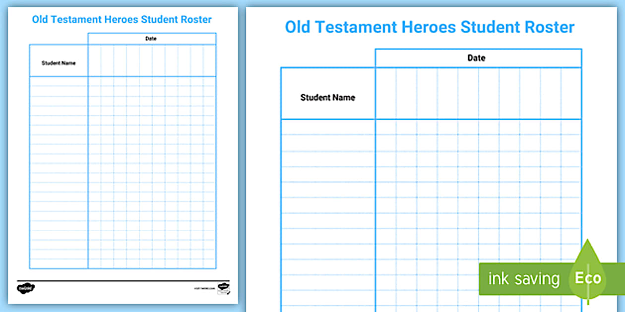 Old Testament Heroes Roster | Christian Ed. | Twinkl USA