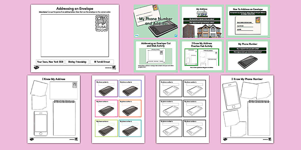 Life Skills: Phone Number and Address Activity Pack - Twinkl
