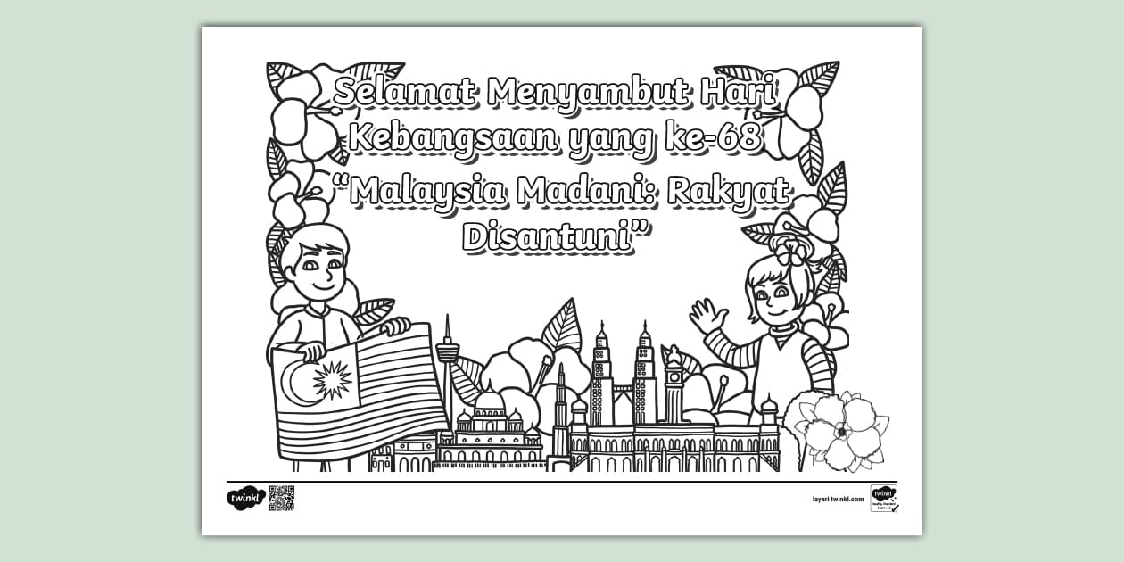 Aktiviti Mewarna Hari Merdeka 2025 (teacher made) - Twinkl