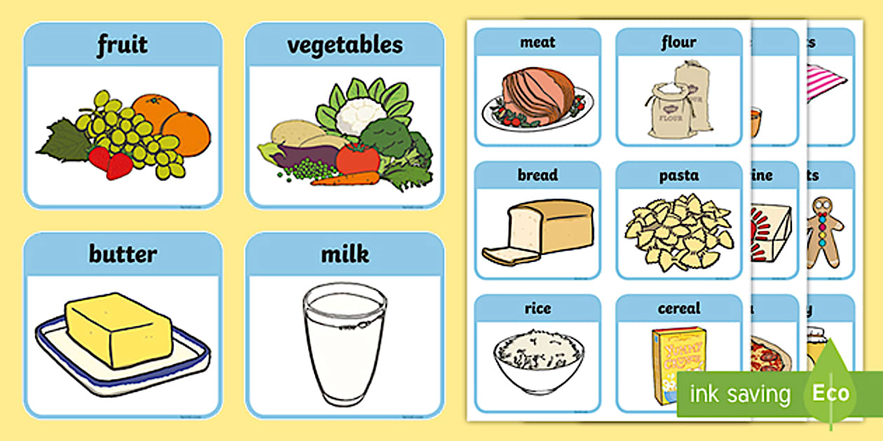 Food FlashCards | Associating Words With Pictures | - Twinkl