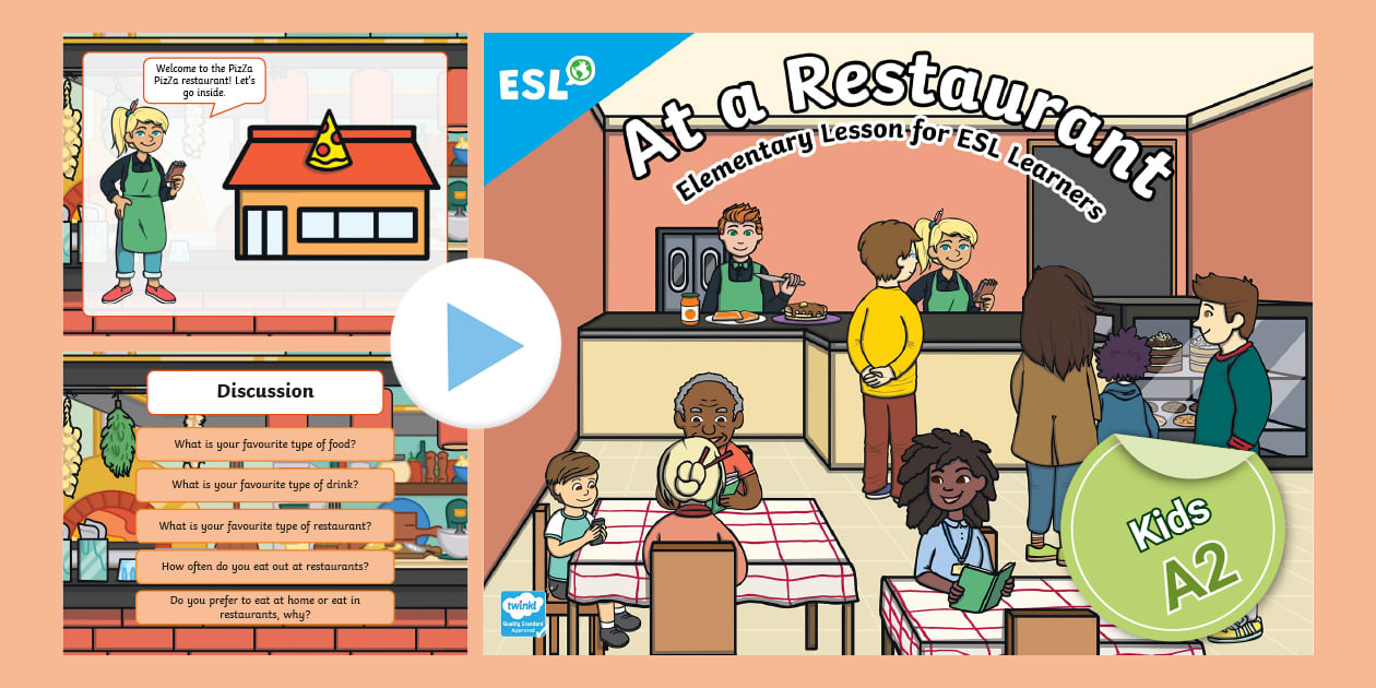 ESL At a Restaurant Lesson on Twinkl (teacher made) - Twinkl