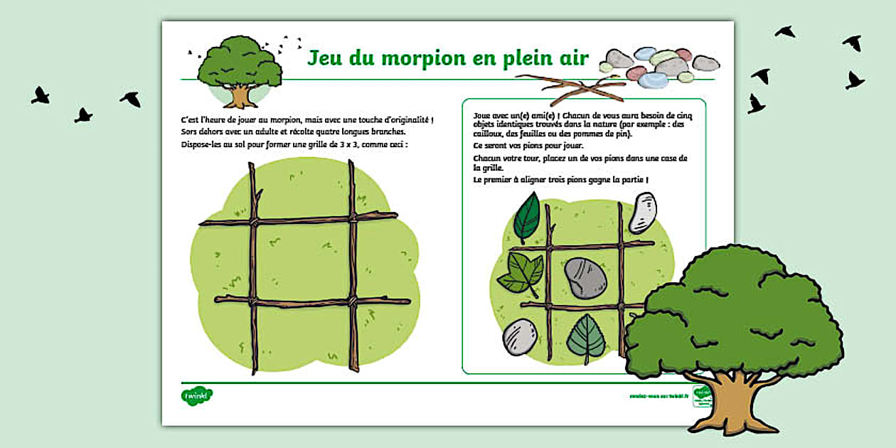 Jeu du morpion en plein air