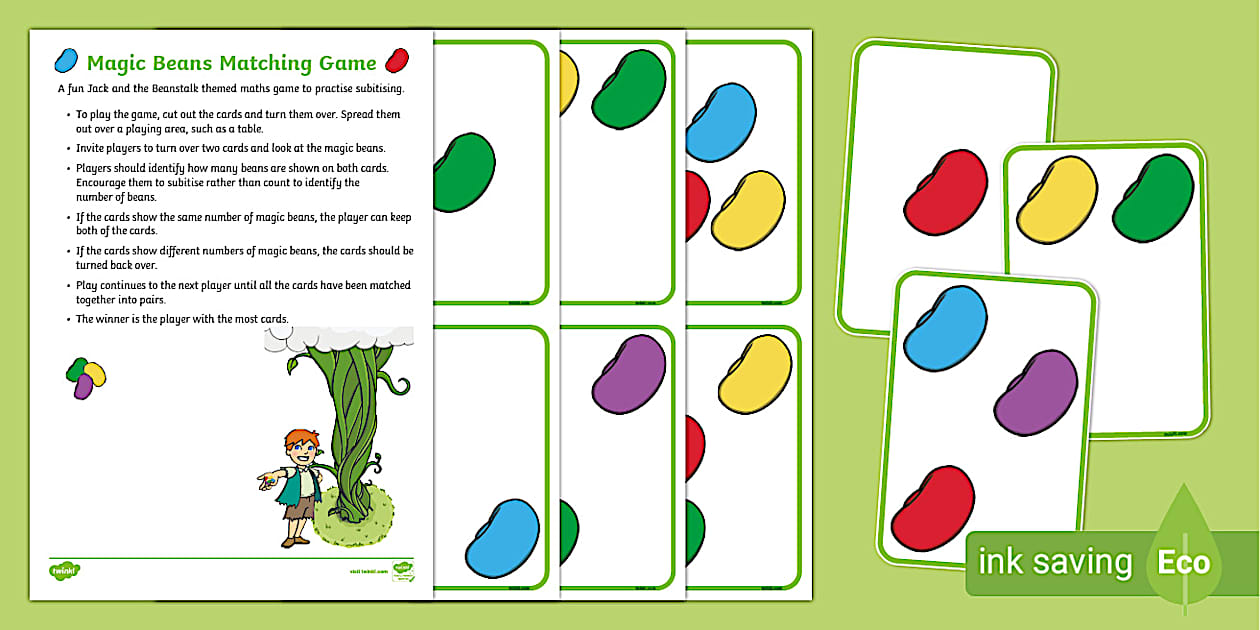 👉 Magic Beans Matching Game Jack and the Beanstalk | Maths