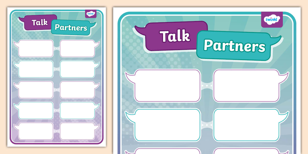 KS1 Talk Partners Display Poster (Teacher-Made) - Twinkl