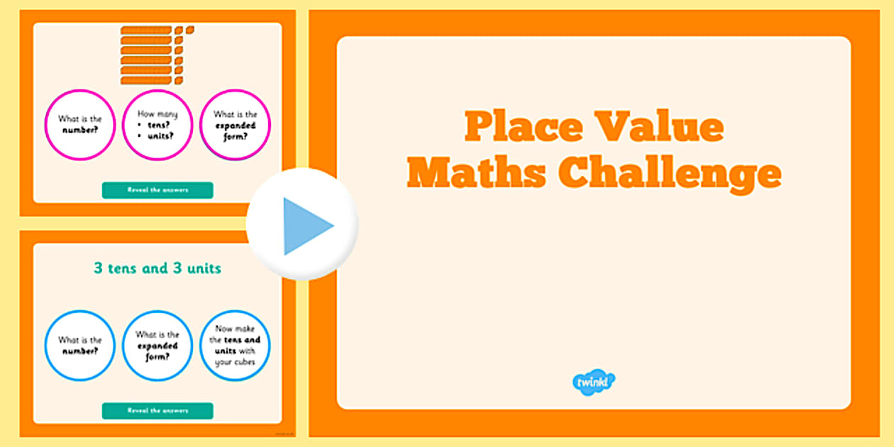 Cursive Place Value Maths Challenge PowerPoint - Twinkl