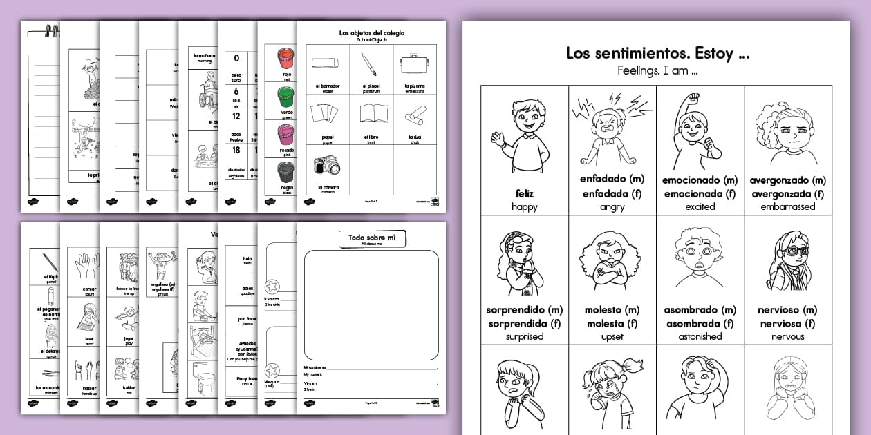 Welcome Activity Booklet English/Spanish for ELL Newcomers