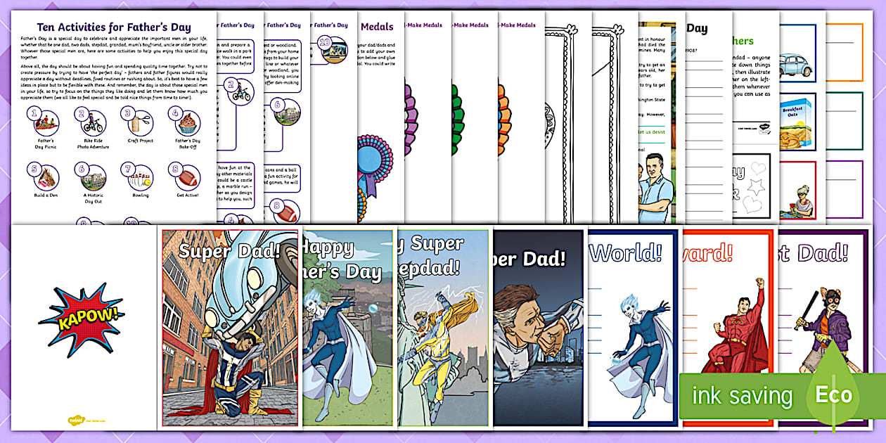 Father's Day Cards and Activity Pack - Twinkl