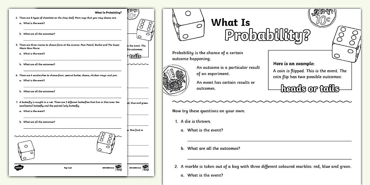 What Is Probability? Activity Sheet (professor feito)