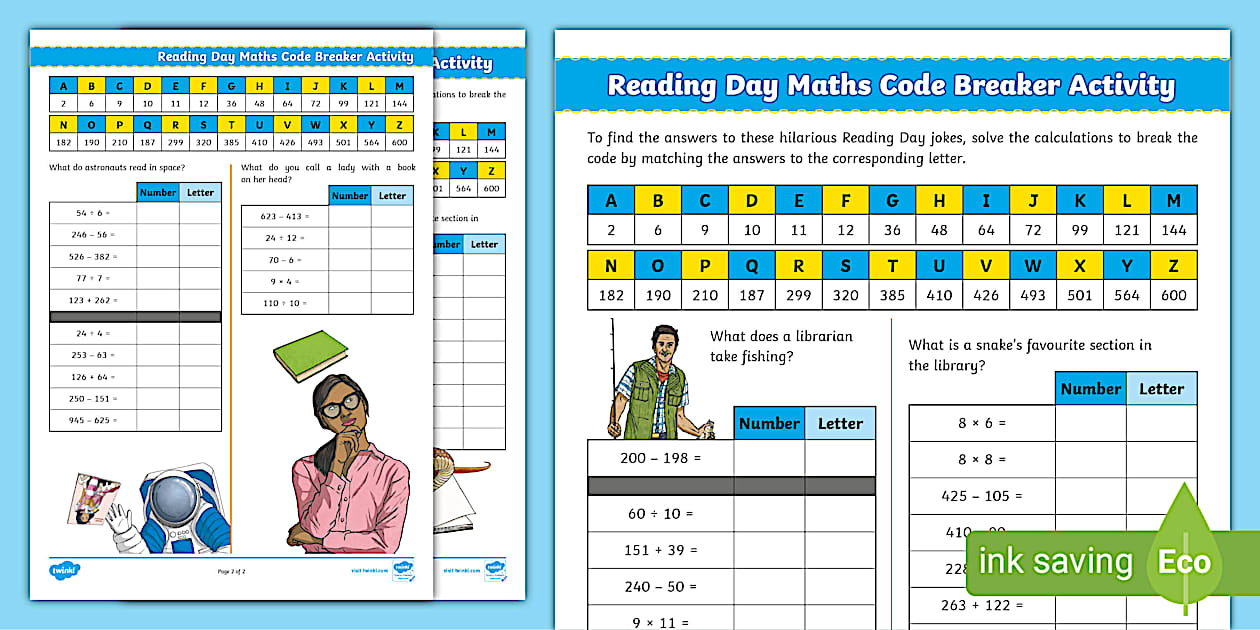 👉 Year 4 Book-Themed Maths Code Breaker Activity - Twinkl