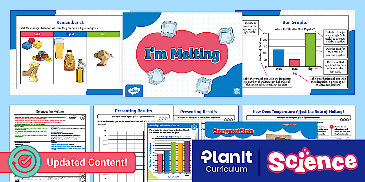 Y4 States of Matter: I'm Melting Lesson 2 (teacher made)