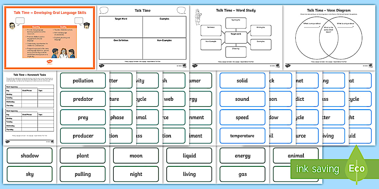 Oral Language Talk Time Resource Pack