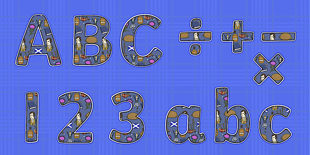 Burns Night Display Lettering Pack