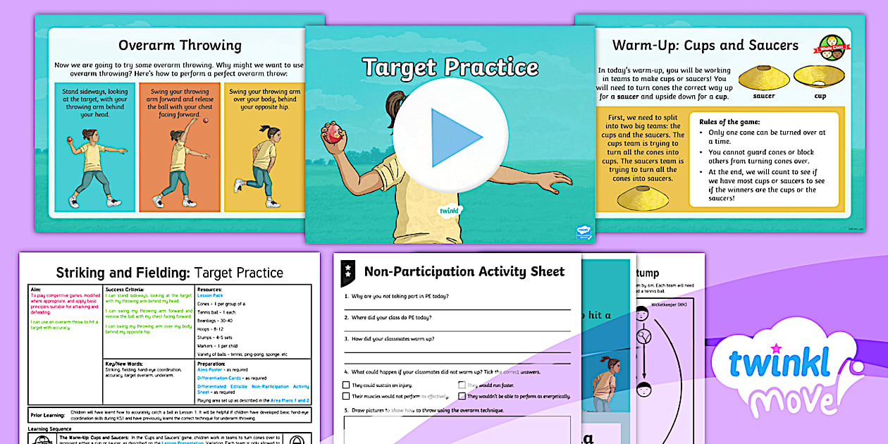Target Practice - Year 3 PE Striking & Fielding Lesson