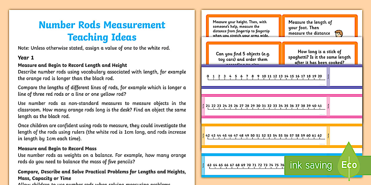 KS1 Number Rods Measurement Teaching Ideas (teacher made)