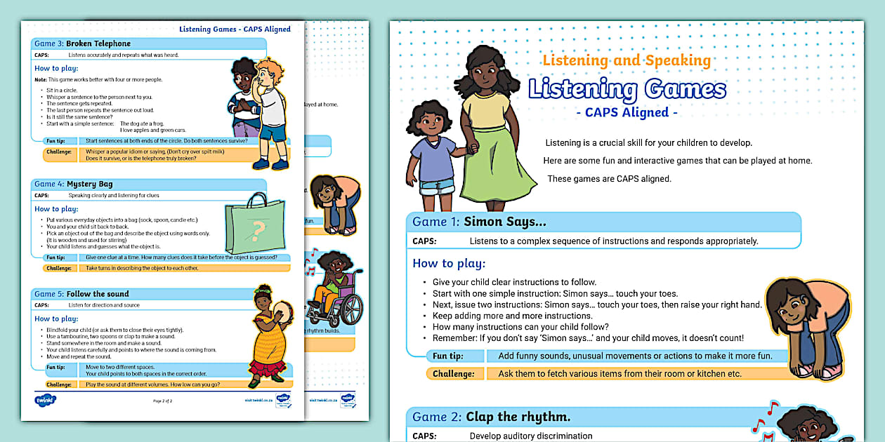 Gr 2 English T4 Listening and Speaking - Listening Games