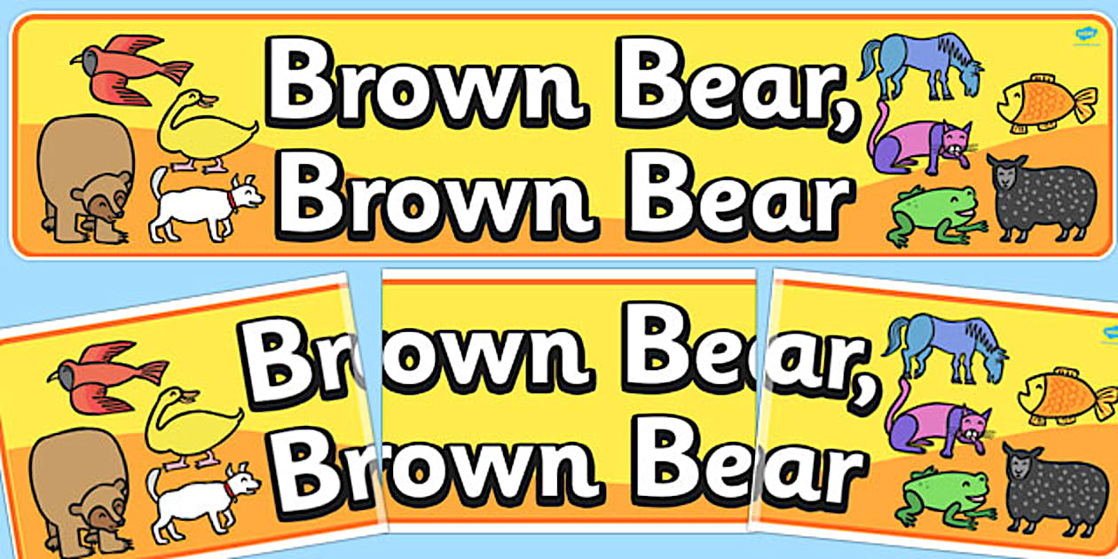 Precursive Display Banner to Support Teaching on Brown Bear, Brown Bear