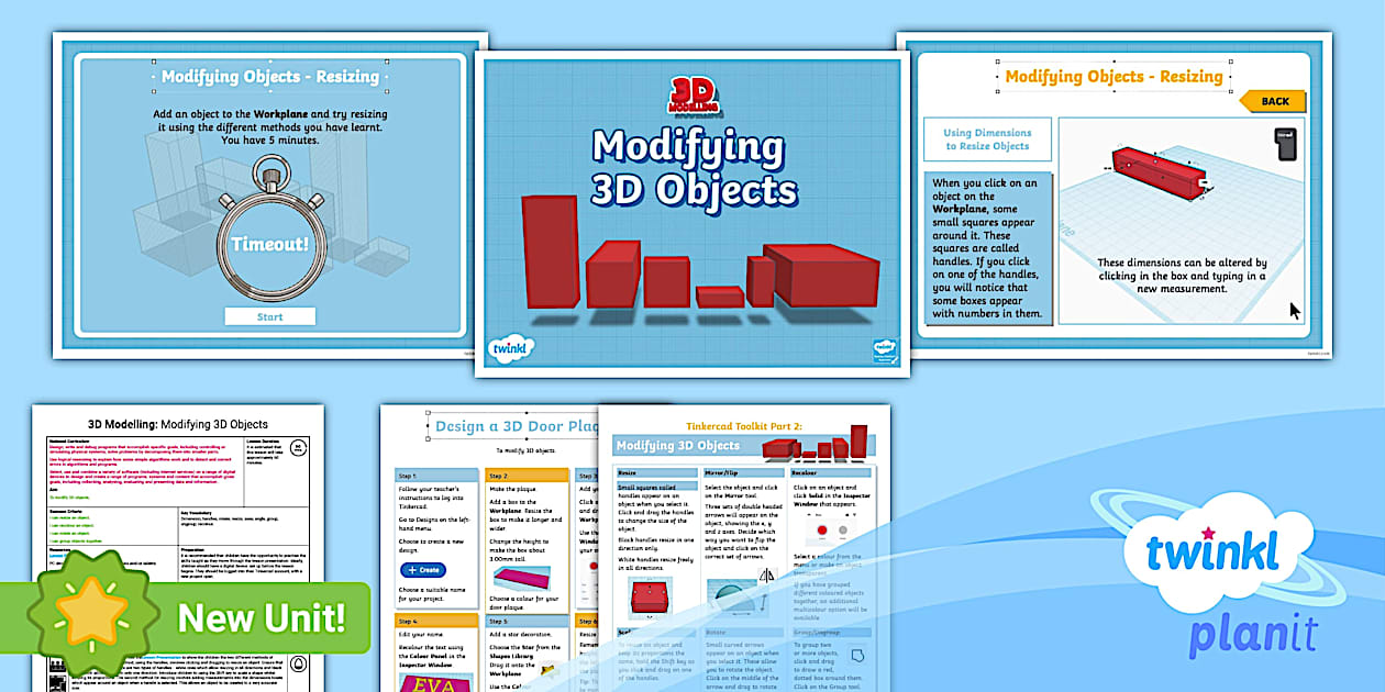 Computing: 3D Modelling: Modifying 3D Objects Year 6 Lesson 2