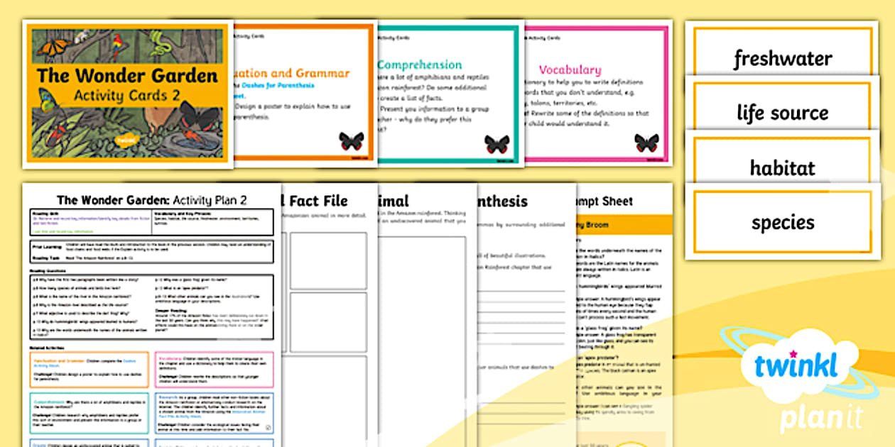 The Wonder Garden Guided Reading 2 Y5 to Support Teaching On ‘The Wonder
