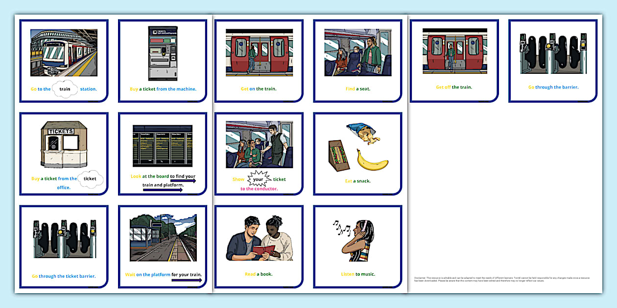 KS3 Colourful Semantics Buying a Train Ticket. - Twinkl