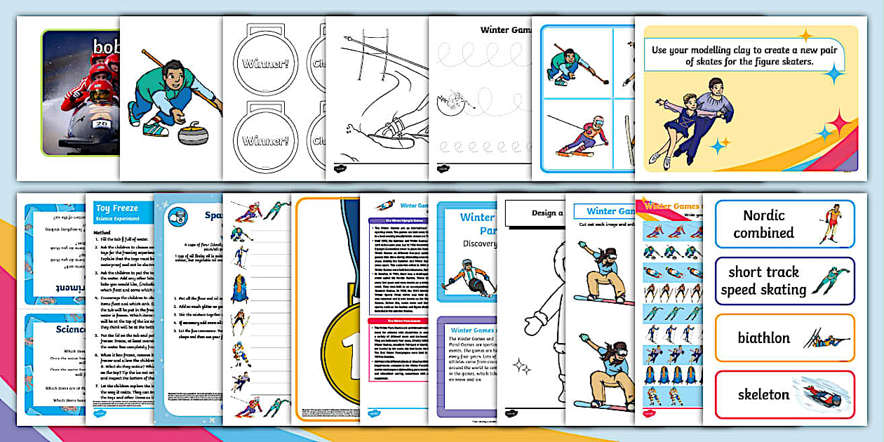 Winter Sports Worksheets - Twinkl