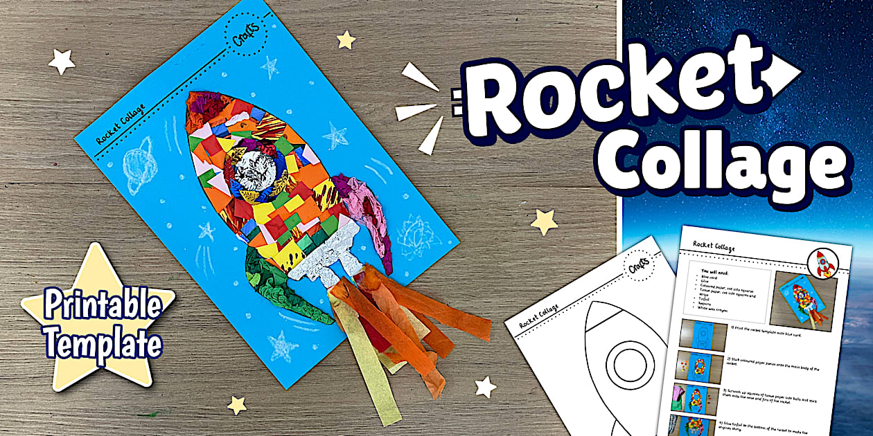 Rocket Collage Craft