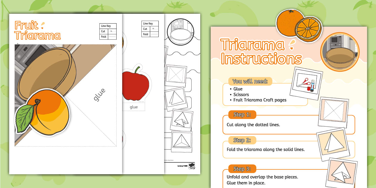 Fruit Triarama Craft (teacher made) - Twinkl