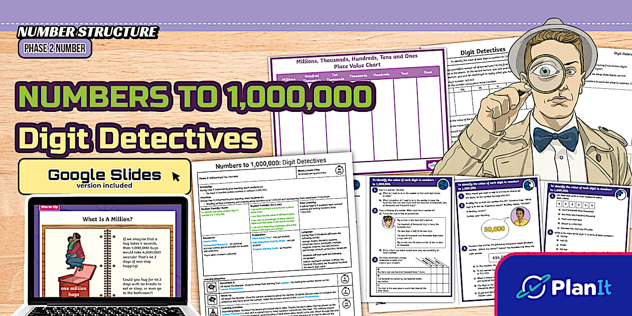 Year 5 Number: Numbers to 1,000,000 - Digit Detectives
