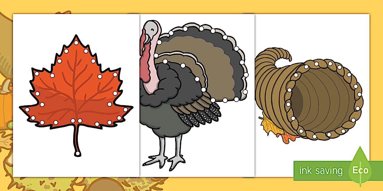 Fall Lacing Cards (Teacher-Made) - Twinkl