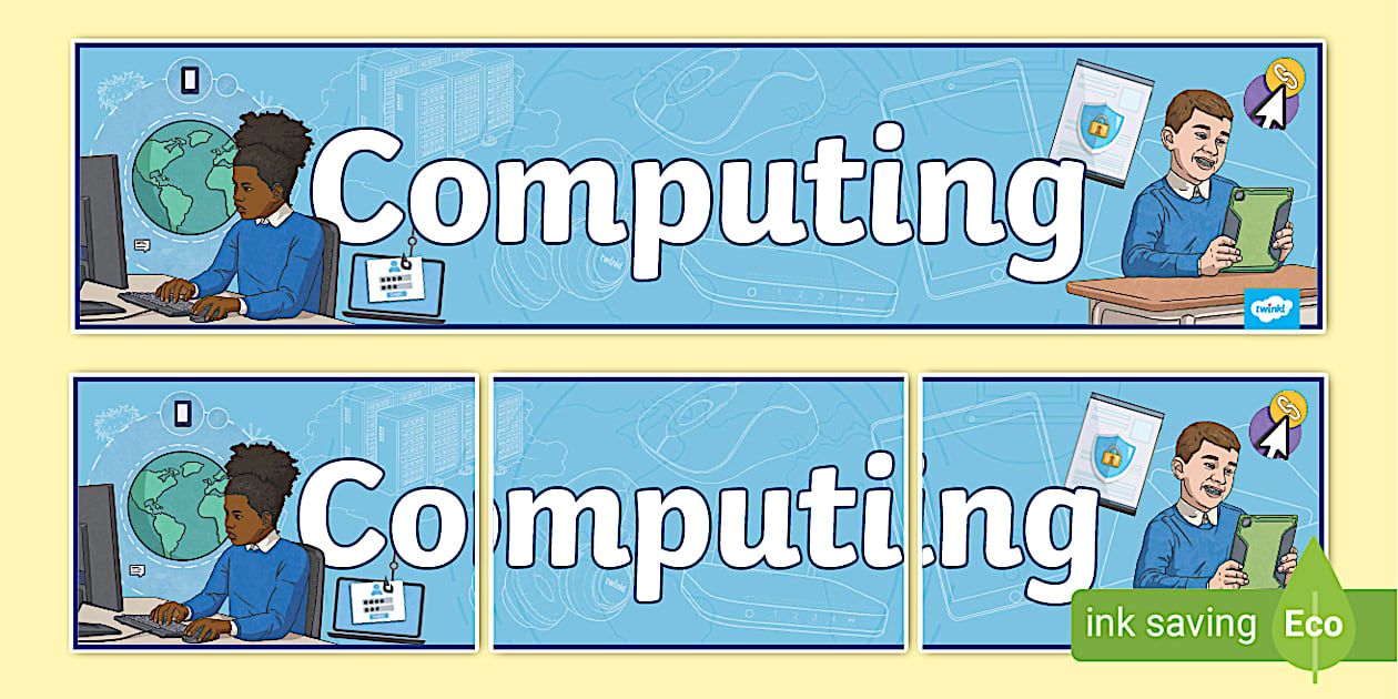 Editable KS2 Computing Display Banner (teacher made)
