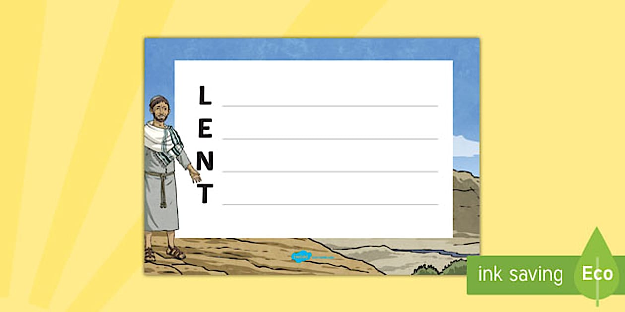 Lent Acrostic Poem Template - Poetry (teacher made) - Twinkl