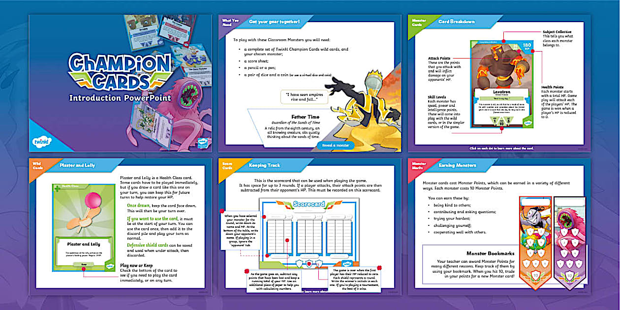 Champion Cards Introduction PowerPoint - Twinkl