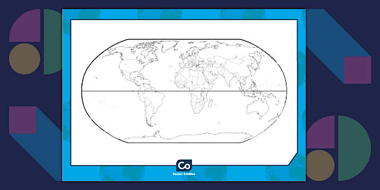 Conduit Blank Map of the World (Teacher-Made) - Twinkl