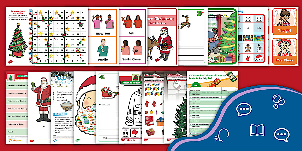 Christmas Activity Pack for Speech Pathologists - Twinkl