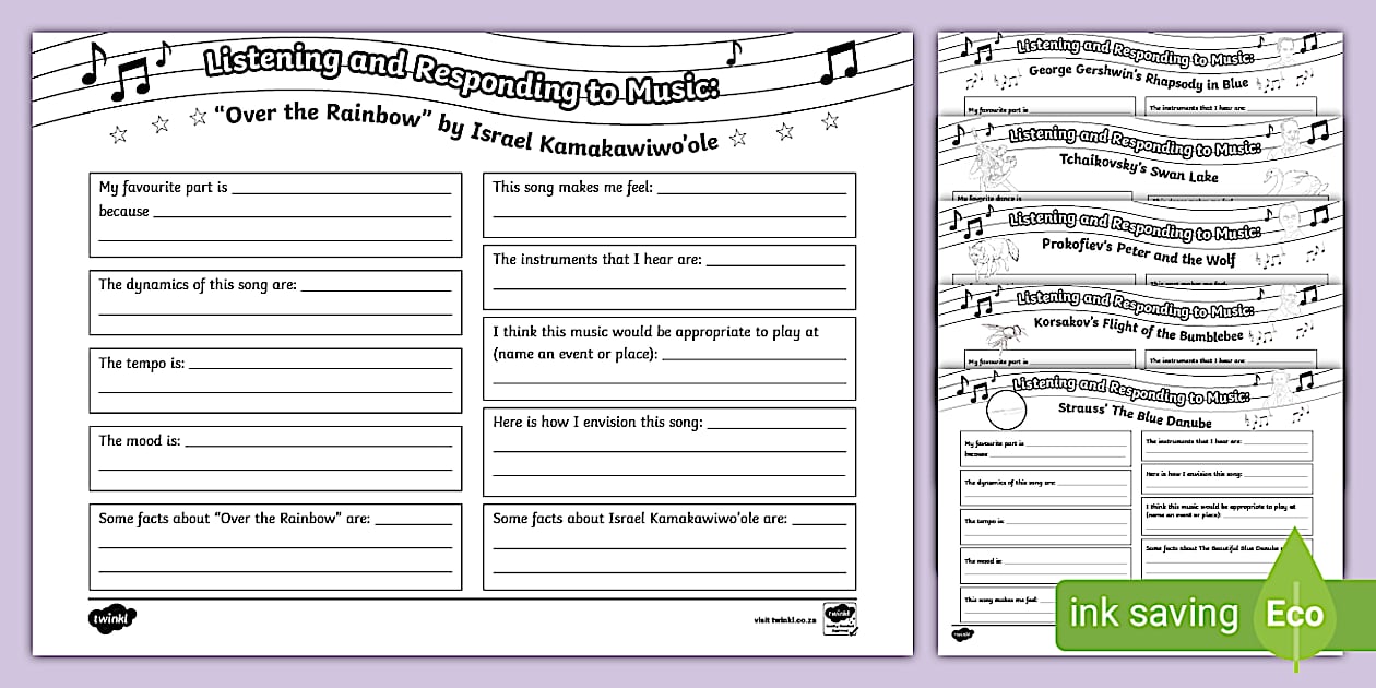 Listening and Responding to Music - Activity Pack - Twinkl
