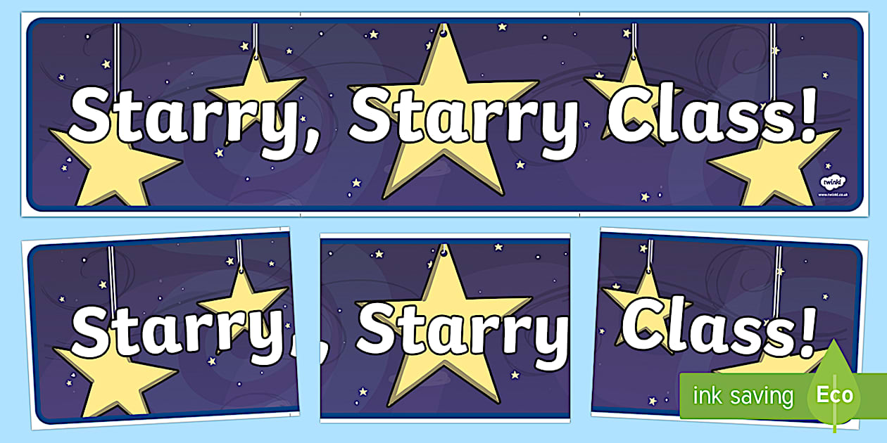 SA Starry, Starry Class Compliments Display Banner - Twinkl