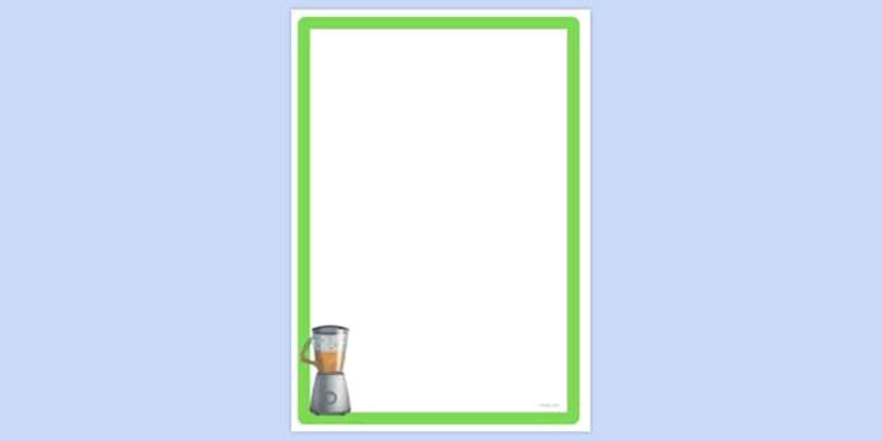 Blender with Orange Smoothie Border | Page Borders | Twinkl