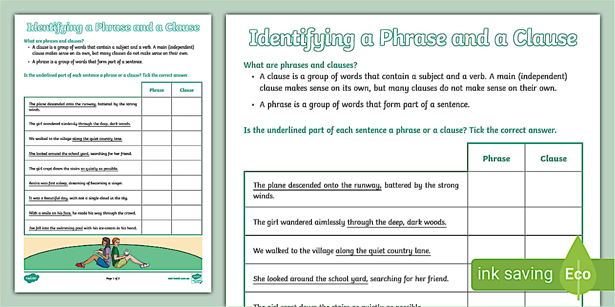 Editable Identifying Phrases and Clauses SPaG Grammar Quiz