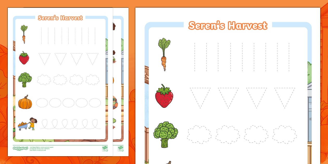 Seren's Harvest Pencil Control Sheets (teacher made)