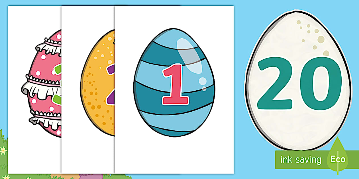 Brenda's Boring Egg Number Display Cut-Outs (teacher made)