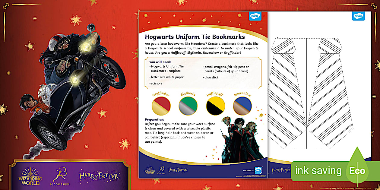 Harry Potter: Hogwarts Uniform Tie Bookmarks