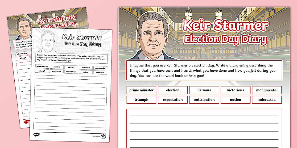 Keir Starmer Election Day Diary Writing Frame (teacher made)