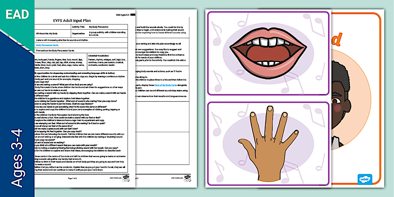 EYFS My Body Percussion Adult Input Plan and Resource Pack