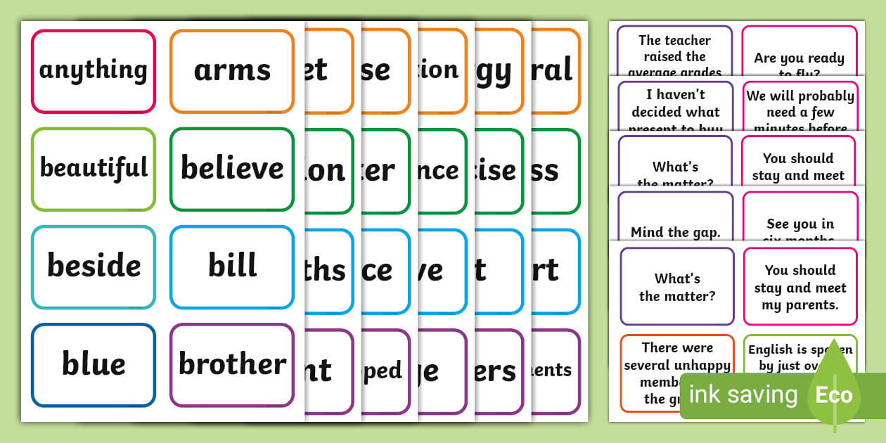 Fry Sight Words Sentence Cards 501-600 | Twinkl - Twinkl
